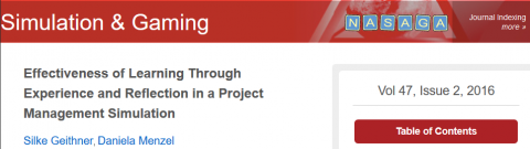 Effectiveness of Learning Through Experience and Reflection in a ...
